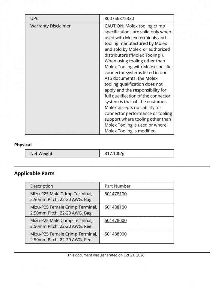 Molex 638118600 tooling document preview, page 3