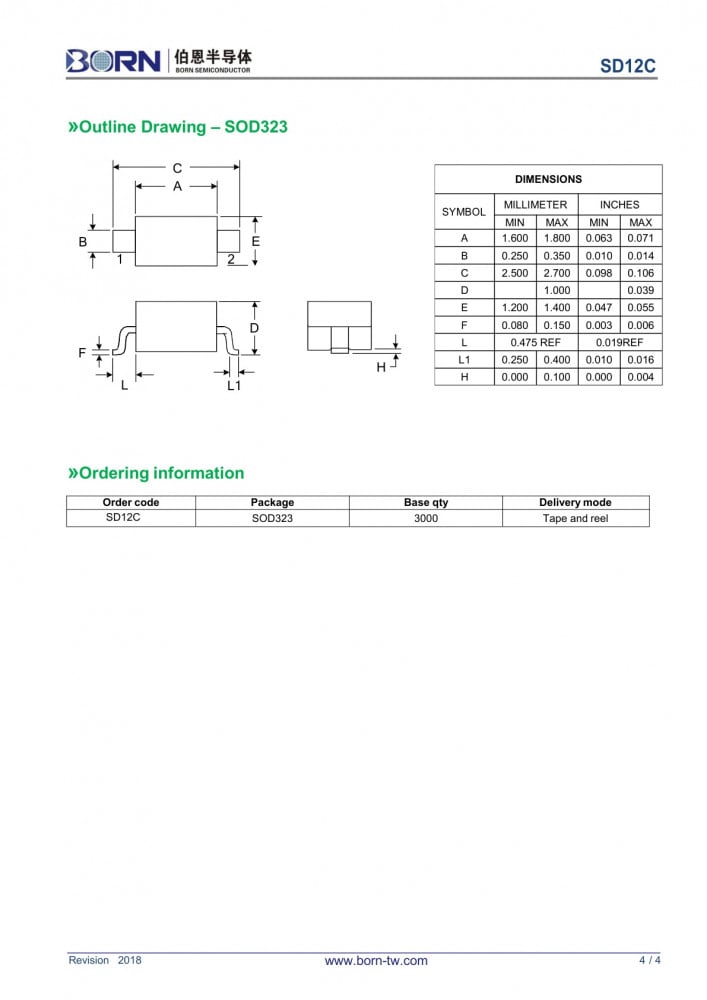 BORN SD12C datasheet page 4