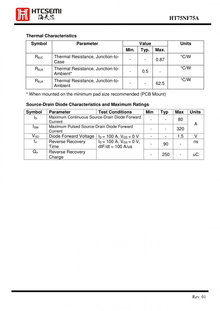 HT75NF75ASZ datasheet page 2