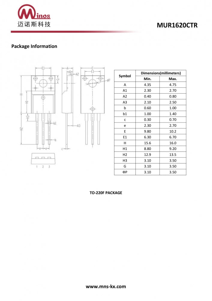 MUR1620CTR datasheet page 3