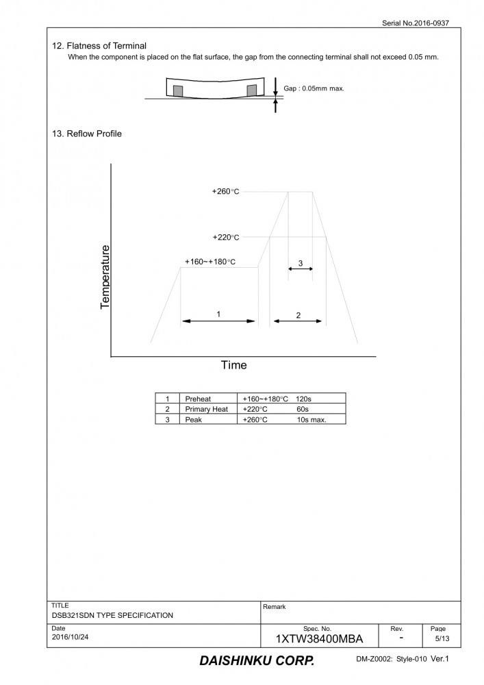 KDS 1XTW38400MBA specification page 6