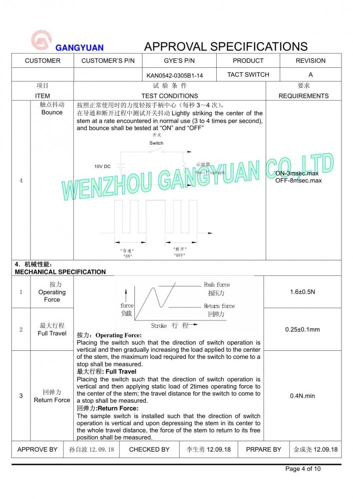 KAN0542-0305B1-14 specification page 4
