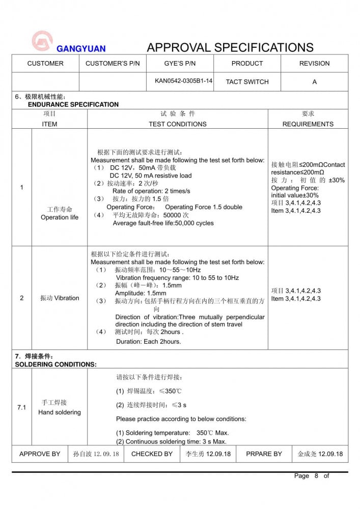 KAN0542-0305B1-14 specification page 8