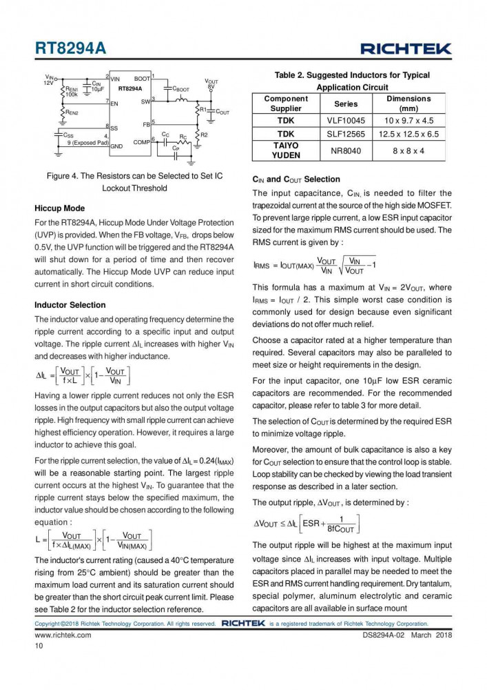 RT8294A datasheet page 10