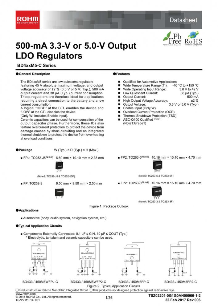 BD450M5WFPJ-CZE2 datasheet page 1