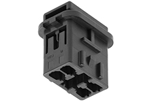 MUO 2.5 Wire-to-Wire Plug Housing Assembly, 2.50mm Pitch, 4 Circuits, Black for sale