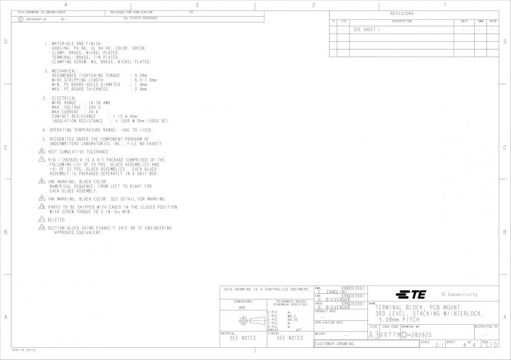 TE Connectivity 1-282925-2 drawing sheet 4