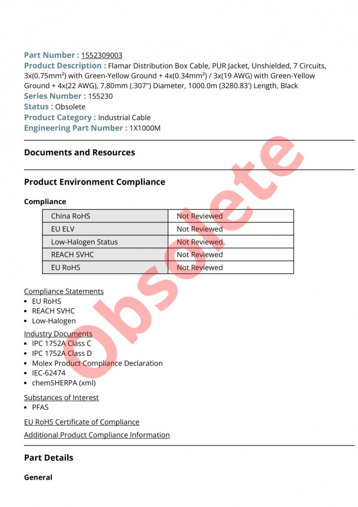 MOLEX 1552309003 document page 1