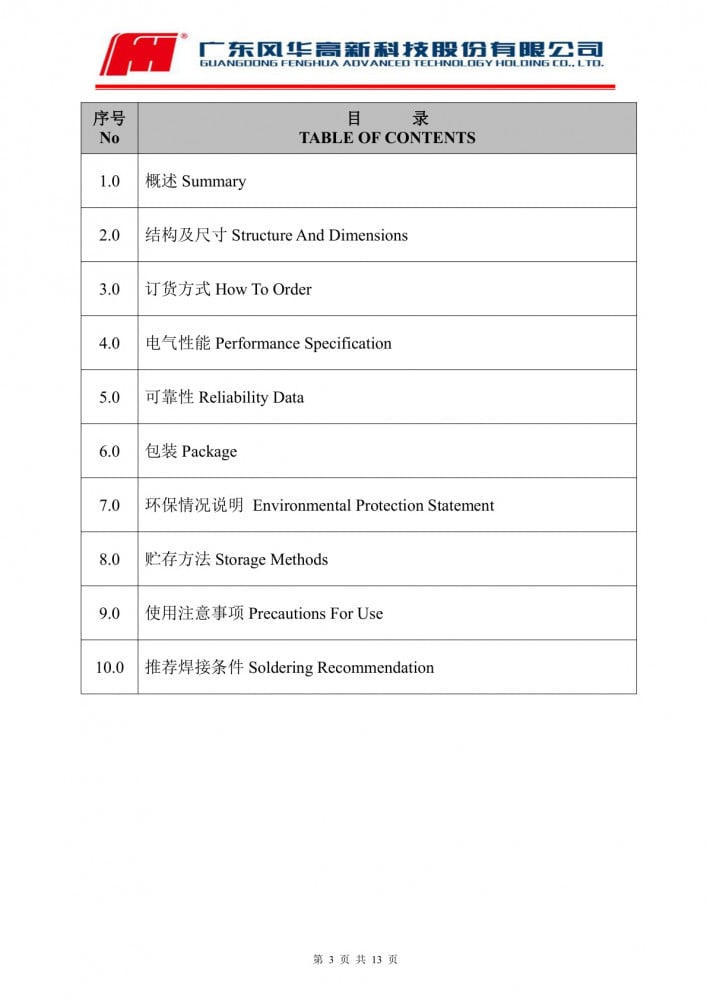 FH NTC2R5D11MF2E3S000GSN approval sheet page 3
