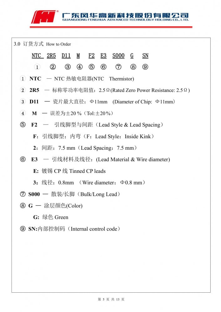 FH NTC2R5D11MF2E3S000GSN approval sheet page 5