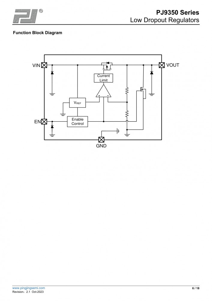 PJ9350 series datasheet page 6