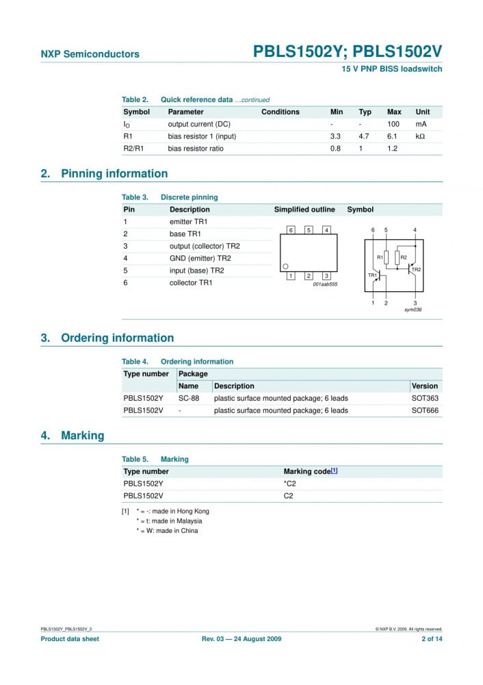 PBLS1502Y datasheet page 3