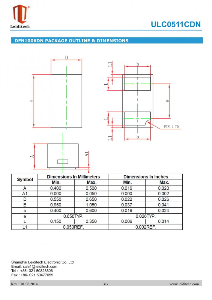 ULC0511CDN datasheet page 3