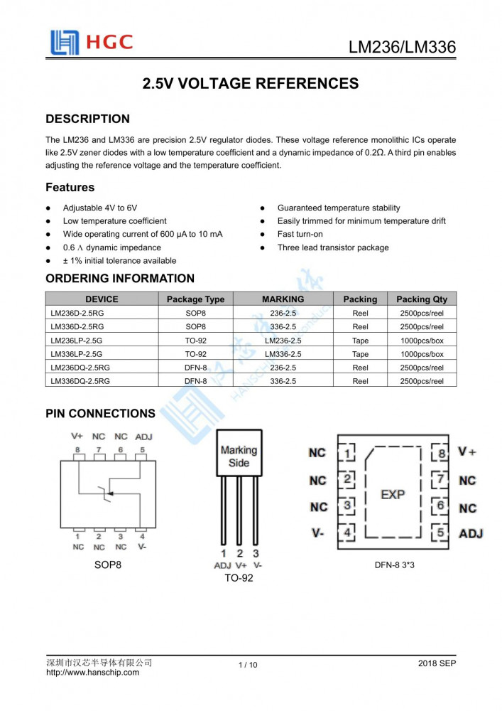 LM236D-2.5RG datasheet page 1