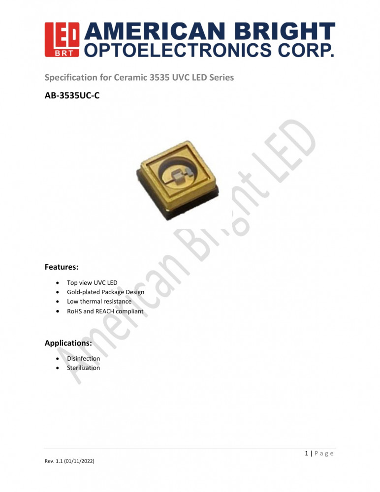 AB-3535UC-C datasheet page 1
