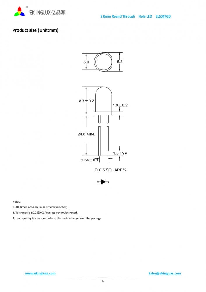EL 504YGD datasheet page 6