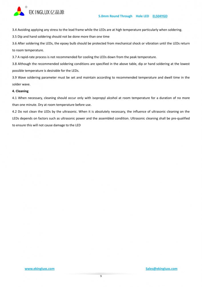 EL 504YGD datasheet page 9