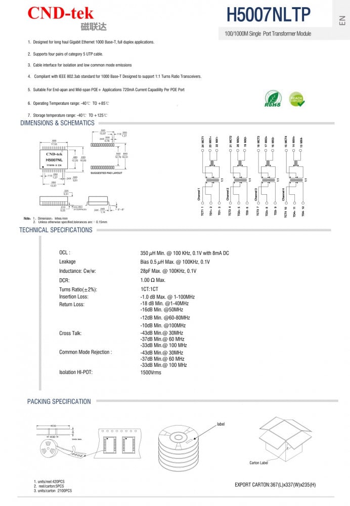 H5007NLTP-CND datasheet page