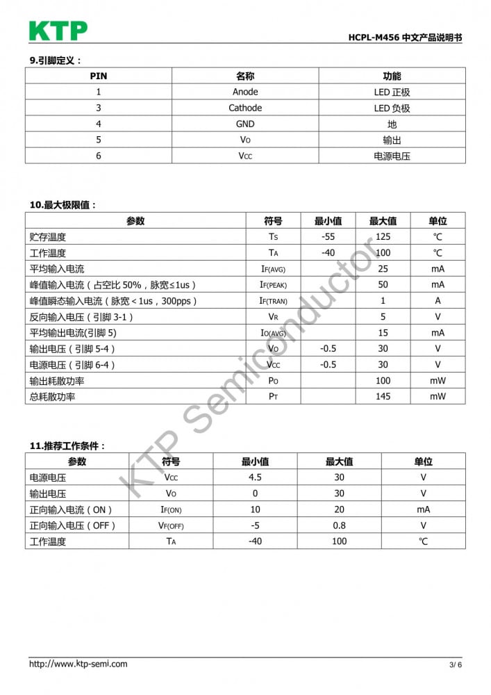 HCPL-M456-C5H0 datasheet page 3