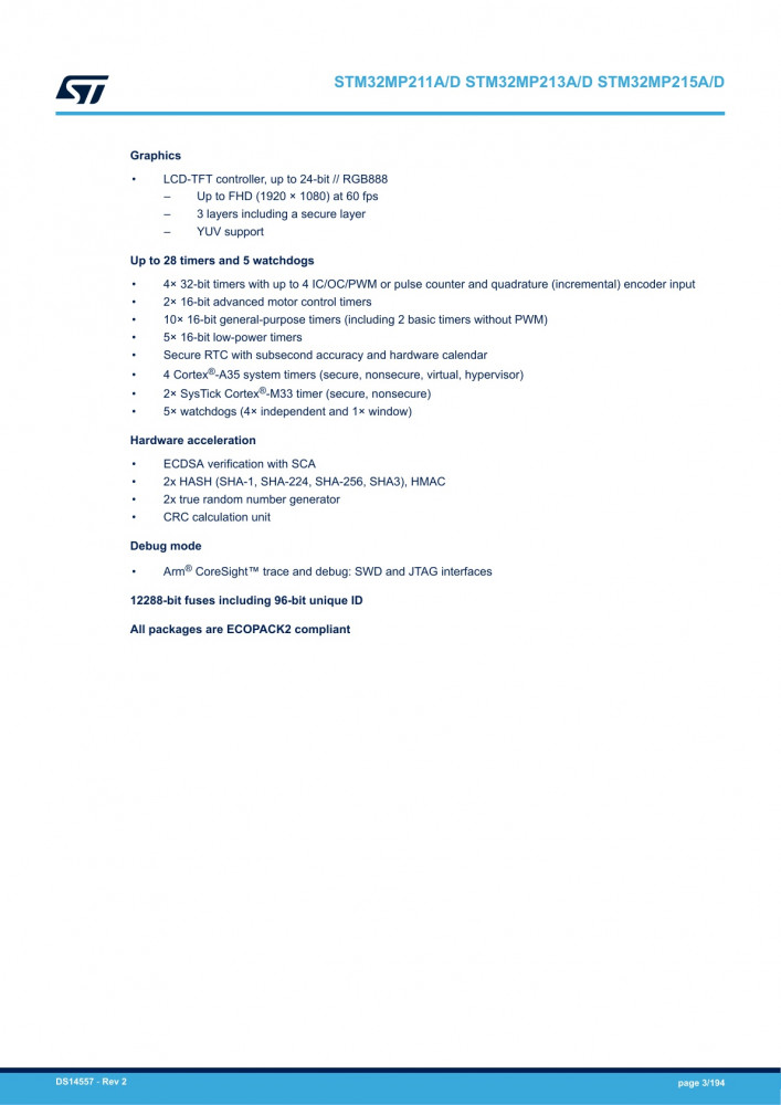 STM32MP215A document page 3