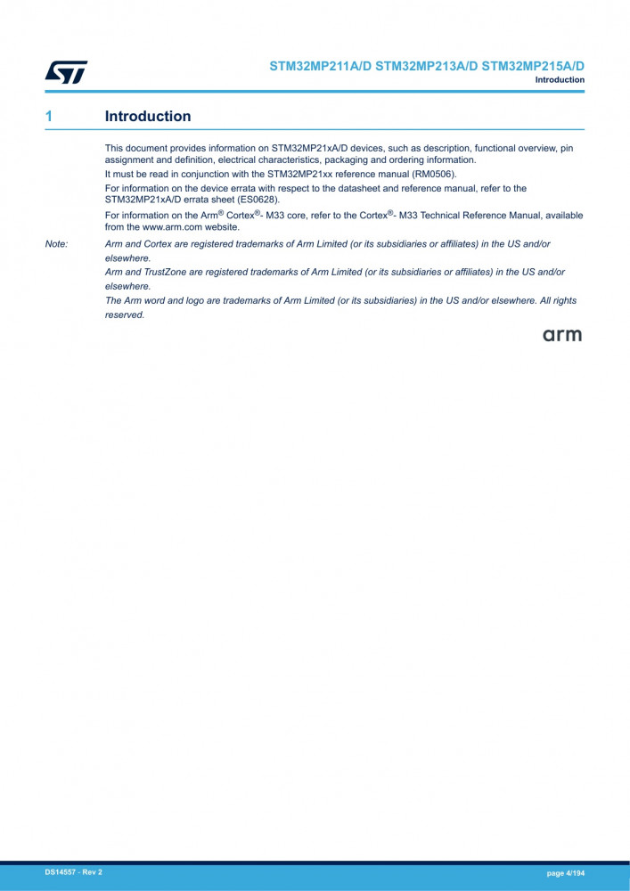 STM32MP215A document page 4