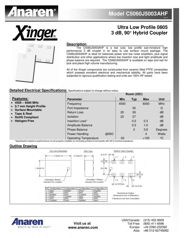 C5060J5003AHF datasheet page 1