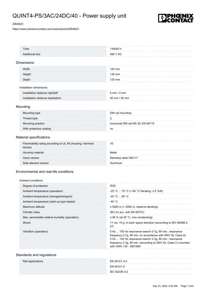 Phoenix Contact 2904623 datasheet page 7