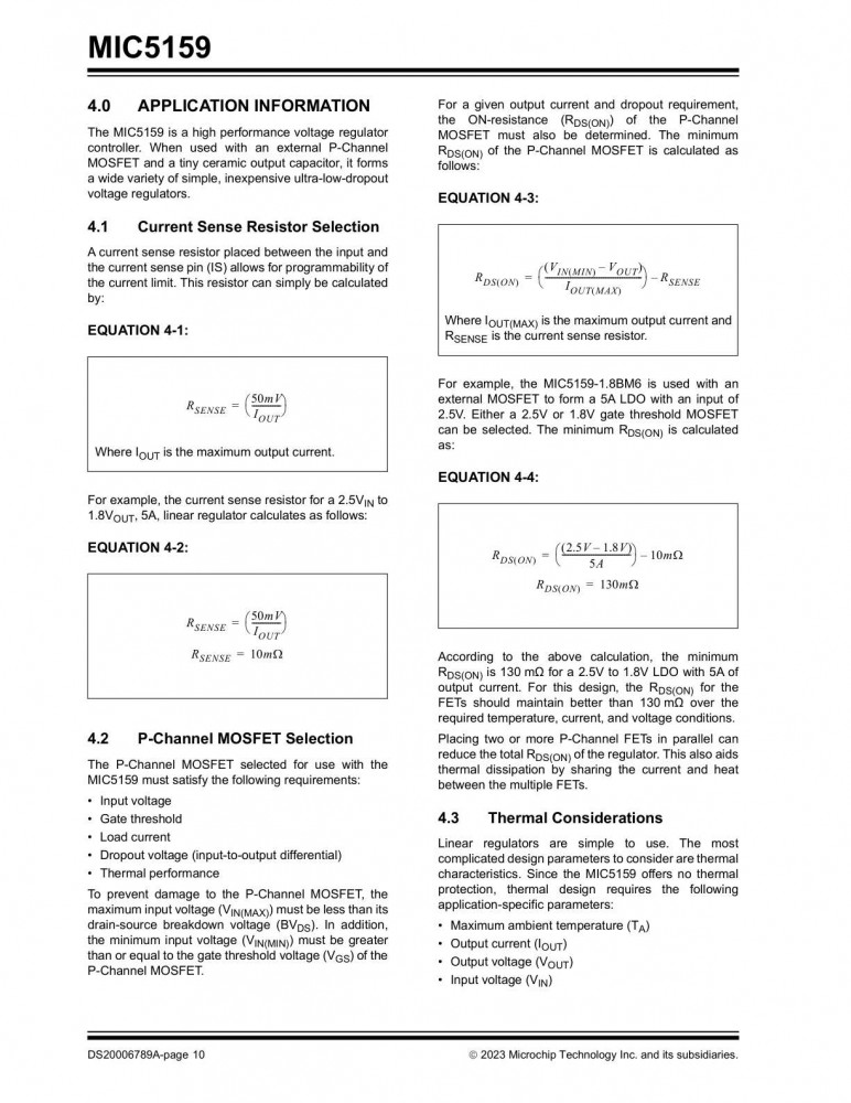 MIC5159 technical document page 10