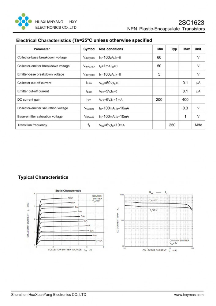 2SC1623 technical document page 2