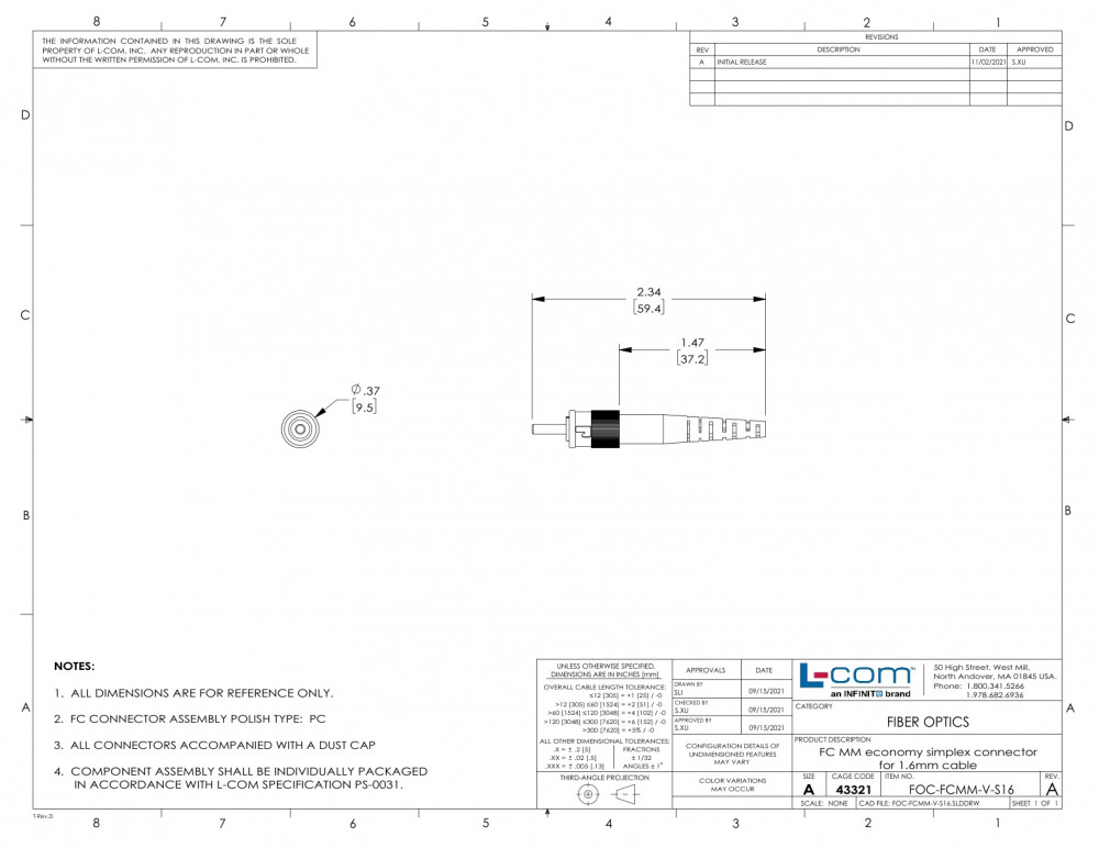 FOC-FCMM-V-S16 technical drawing preview