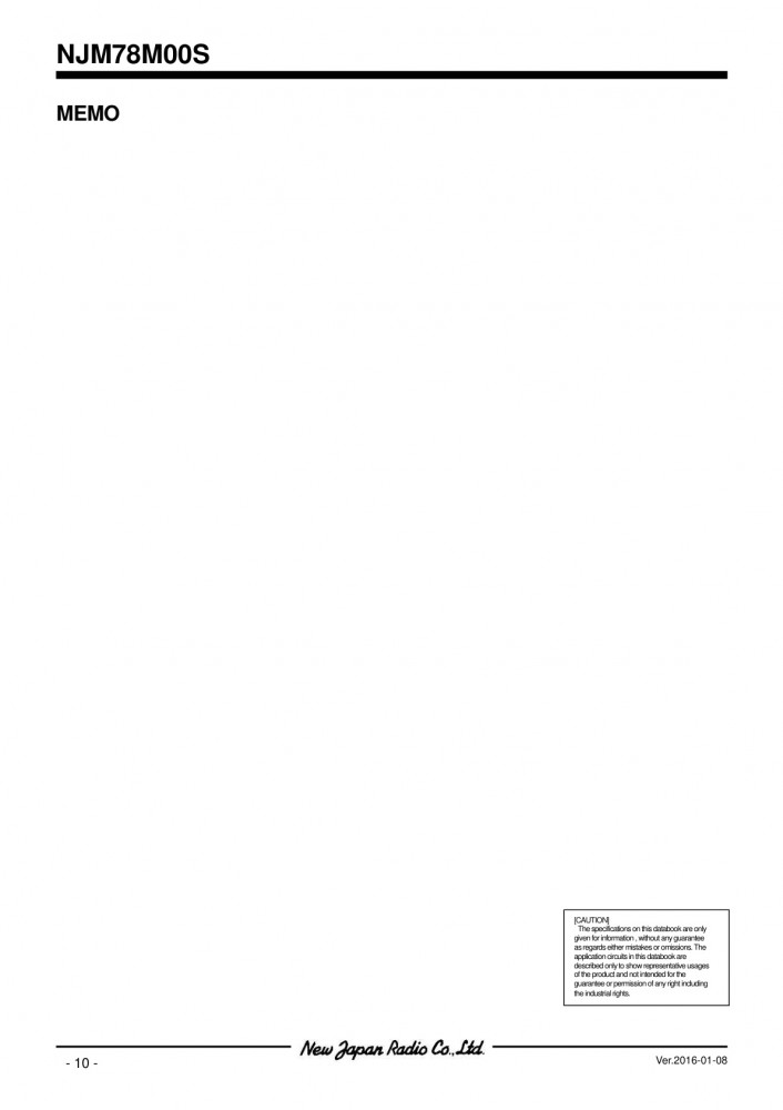 NJM78M00S datasheet page 10