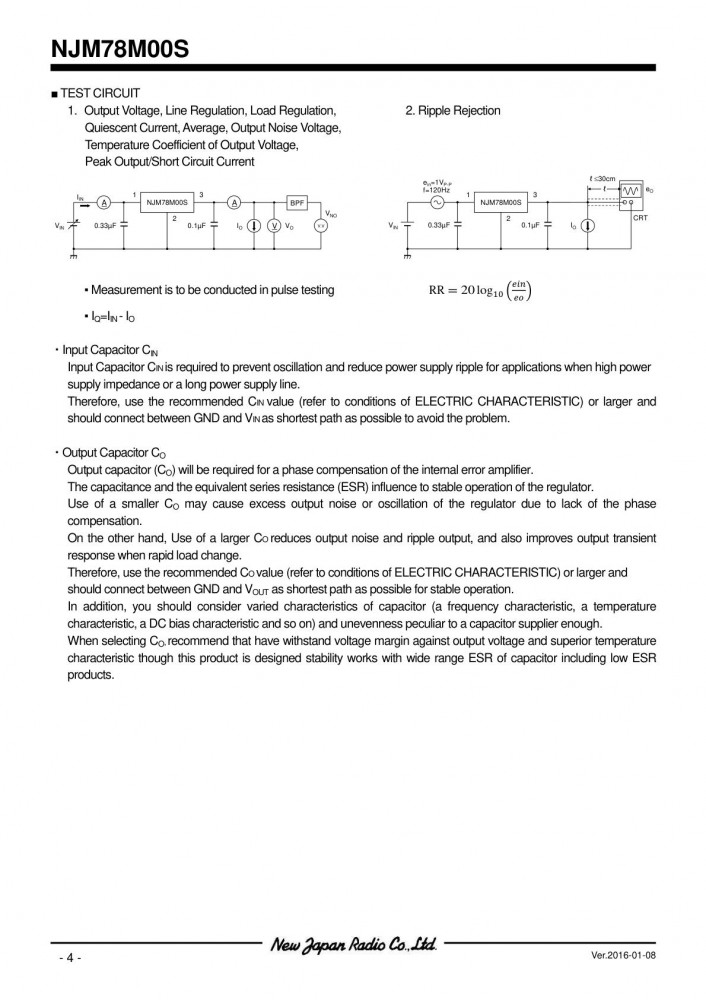 NJM78M00S datasheet page 4