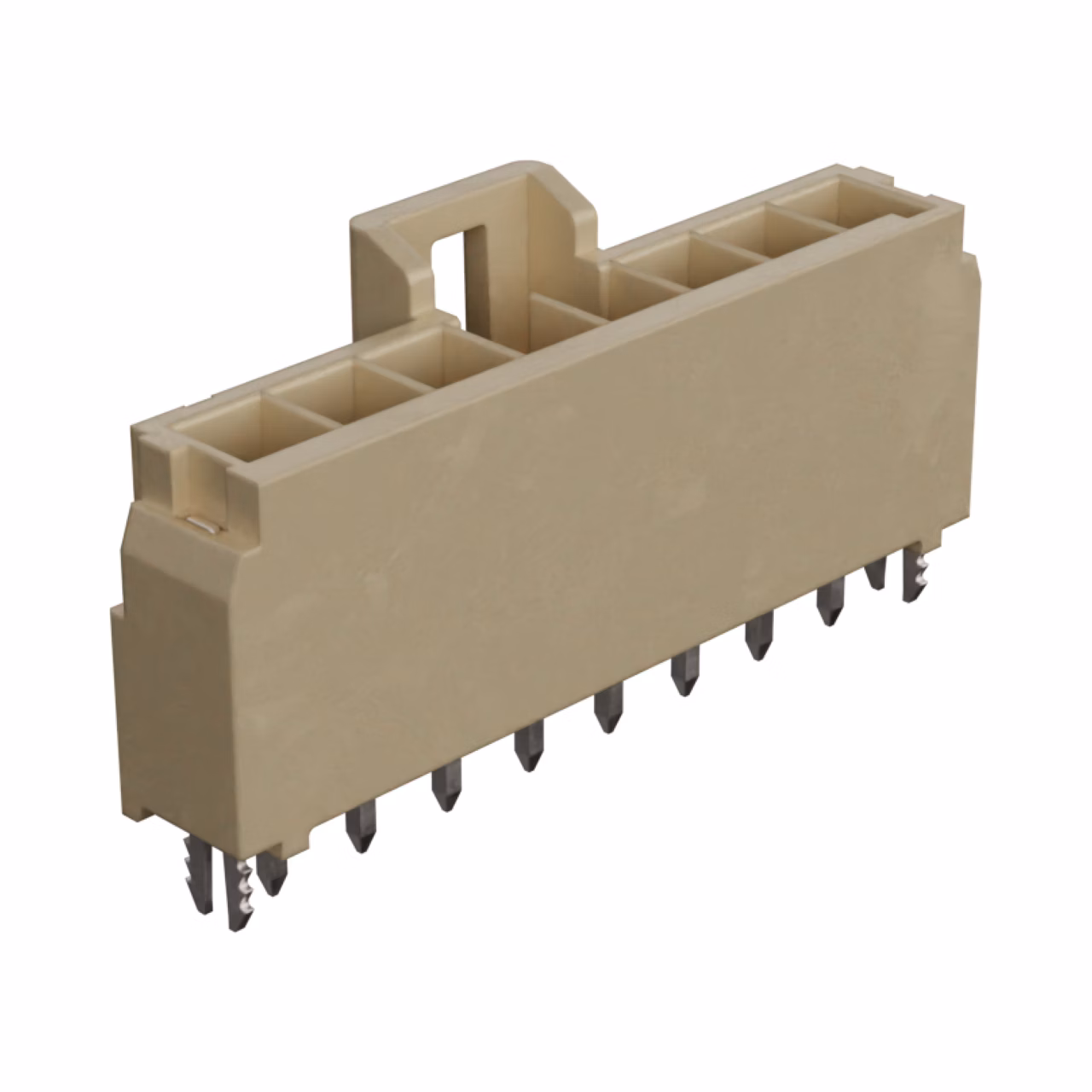 Ultra-Fit Vertical Header, 3.50mm Pitch, Single Row, 8 Circuits, with Solder Clips, Tin (Sn) Plating, Natural, Glow-Wire Capable for sale