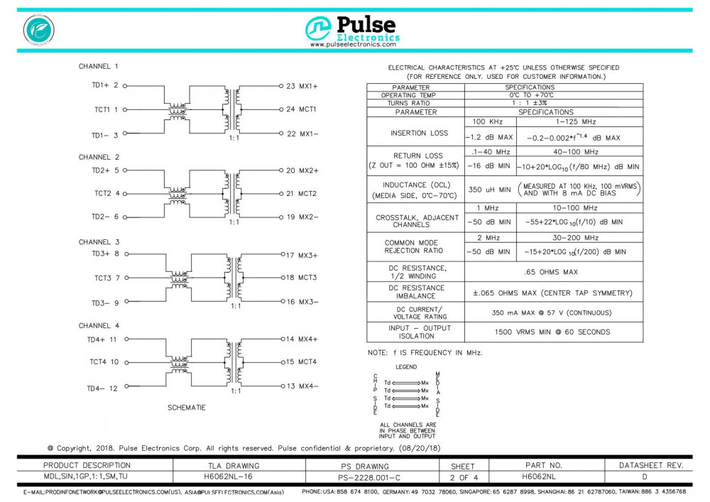 H6062NL datasheet sheet 2