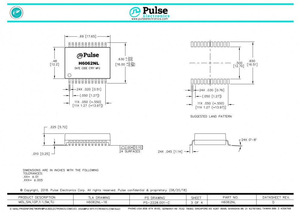 H6062NL datasheet sheet 3