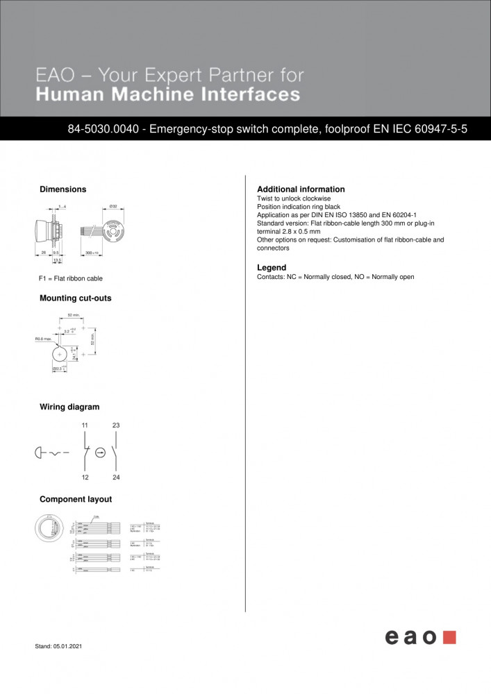 Technical documentation page 3 for model 84-5030.0040