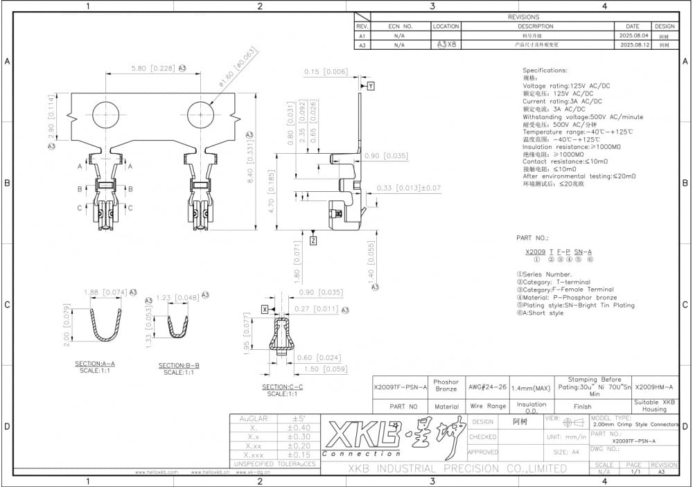 X2009TF-PSN-A technical document preview