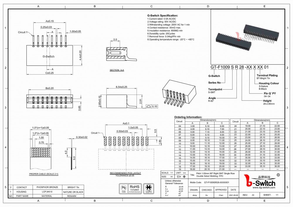 GT-F1009SR28-24BBT01 technical document page