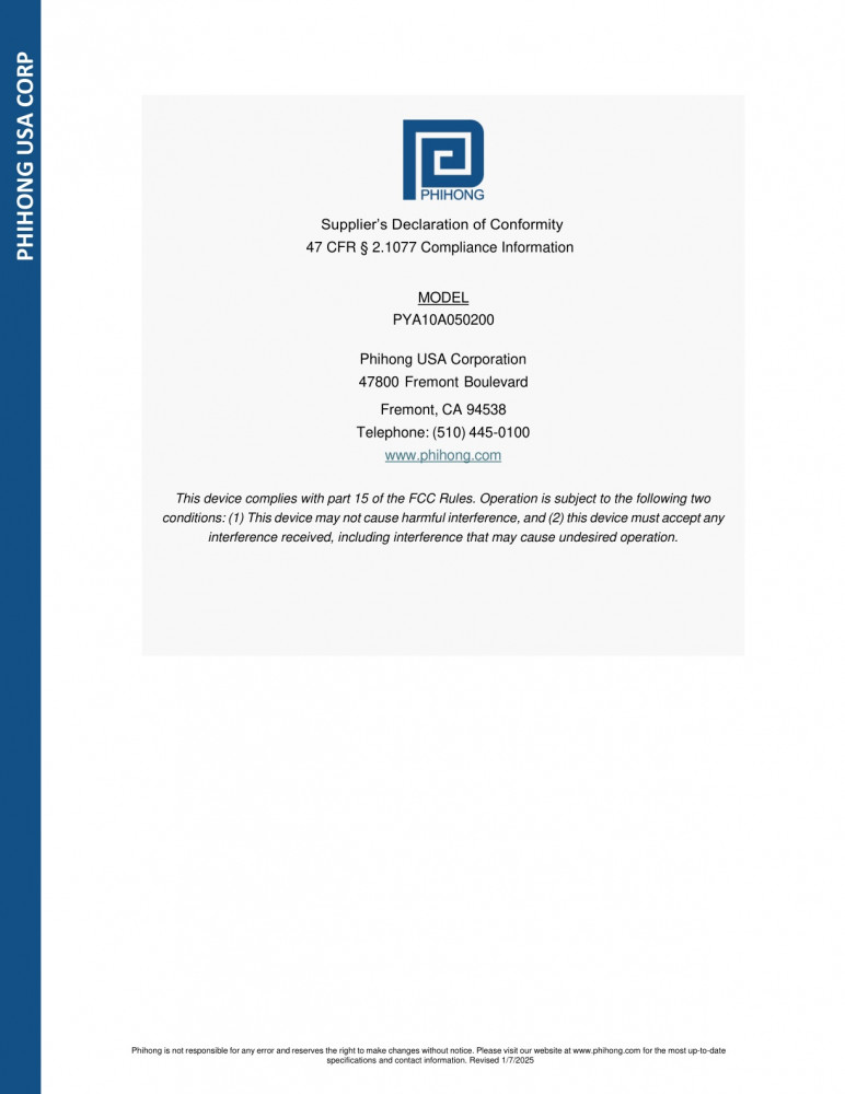 PYA10A050200 technical document page 4