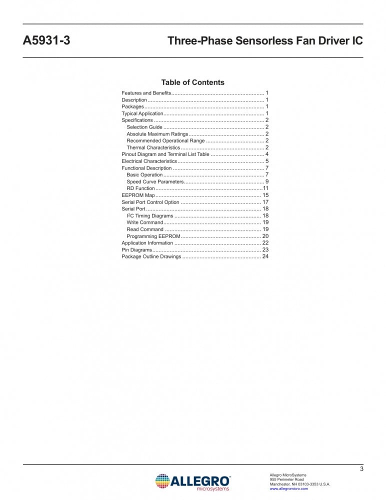 A5931-3 datasheet page 3