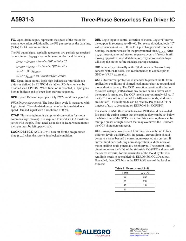 A5931-3 datasheet page 8