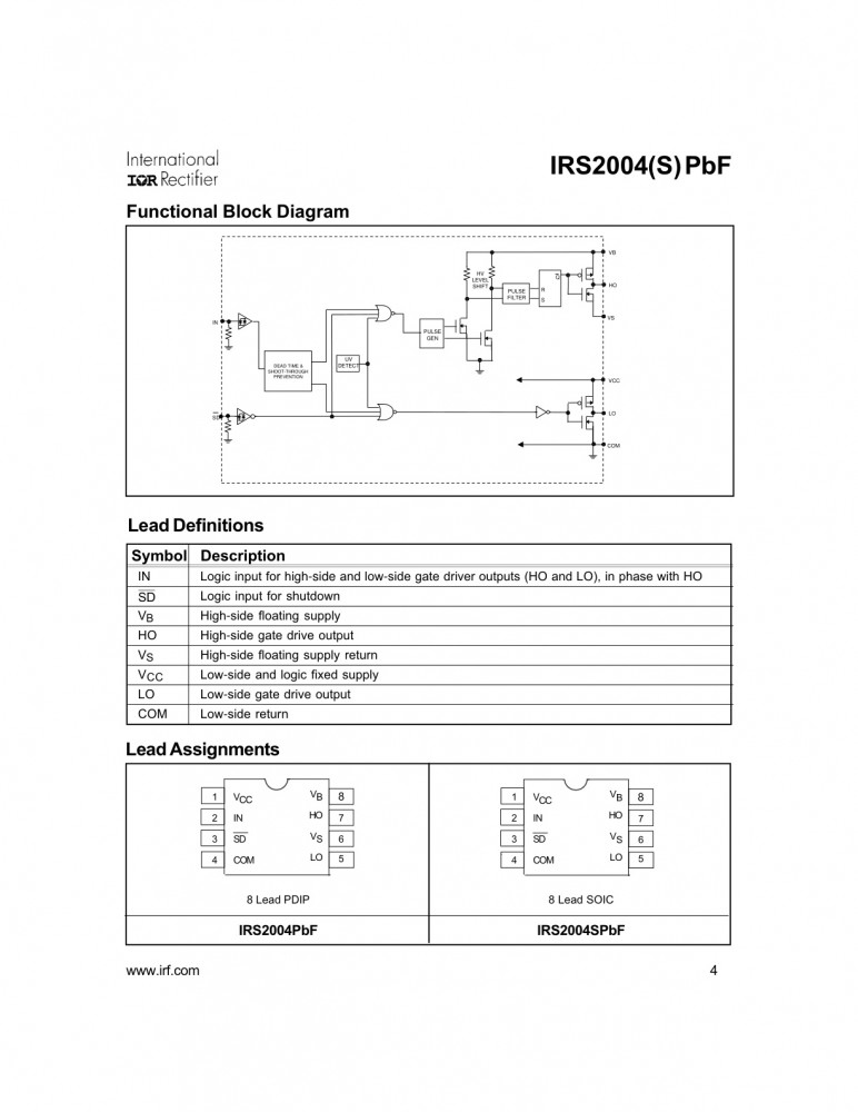IRS2004 datasheet page 4