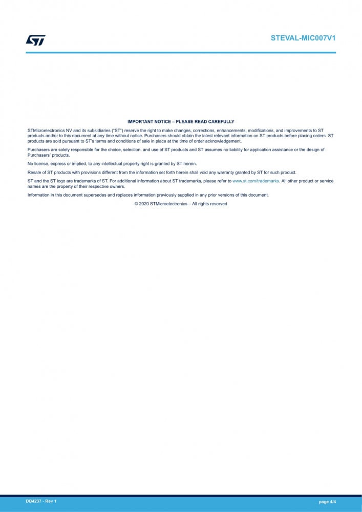 STEVAL-MIC007V1 technical document page 4
