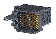Impact 100 Ohm 4 Pair Vertical Orthogonal Header, Left Guided, Open Endwall, 8 Columns, 96 Circuits, Pin Length 4.90mm, Plated Through Hole Dimension 0.39mm, Lead Free