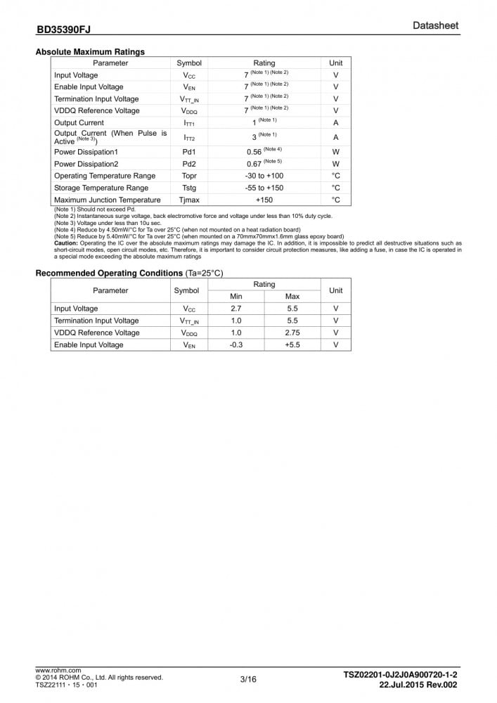 BD35390FJ-E2 technical document page 3