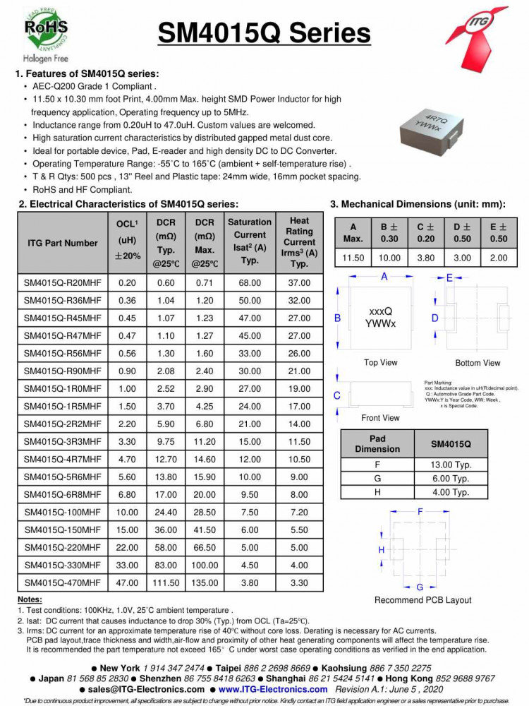 SM4015Q technical document page 1