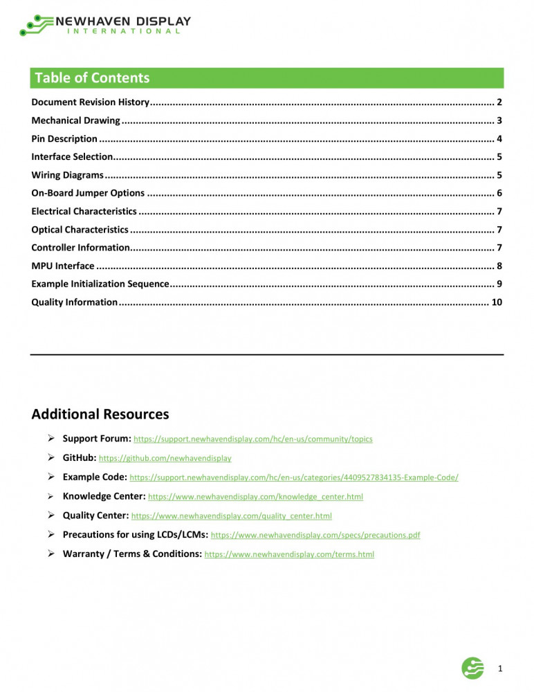 NHD-3.12-25664UCY2 specification page 2