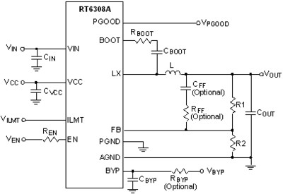 RT6335A - 23V, 14A High Efficiency Synchronous Buck Converter