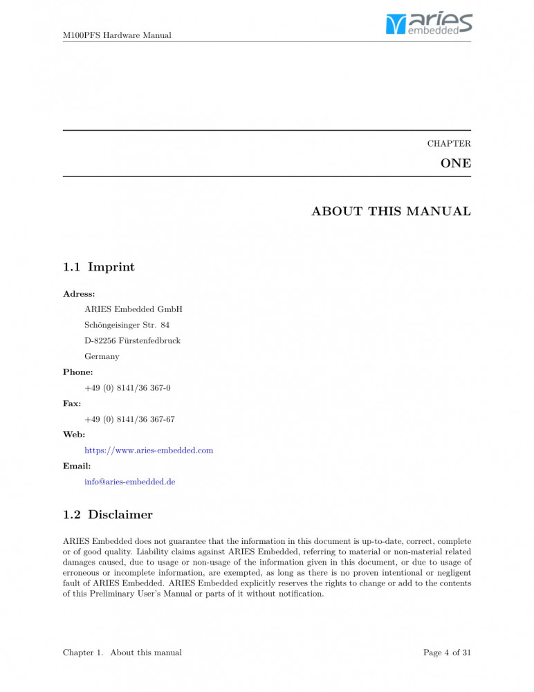 M100PFS document page 4