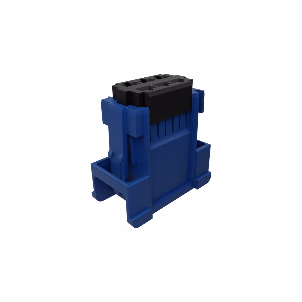 5.00mm Pitch NSCC/SICMA Female Wire-to-Board Housing, for 2.80mm Tab, with Bridges, Dual Row, 6 Circuits, Blue for sale